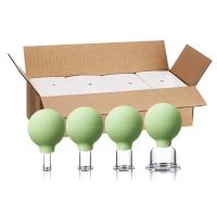 China 4 Pcs Different SizeGlass Cupping Therapy Set Face And Body Anti Aging Cellulite Hijama Cups Vacuum Cupping for sale