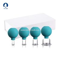 China 4 Pcs Different SizeGlass Cupping Therapy Set Face And Body Anti Aging Cellulite Hijama Cups Vacuum Cupping for sale
