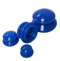 China 4 Pcs Size Silicone Suction Vacuum Cupping Massage Therapy Cups Set Home Use Cupping Kit For Cellulite Reduction for sale