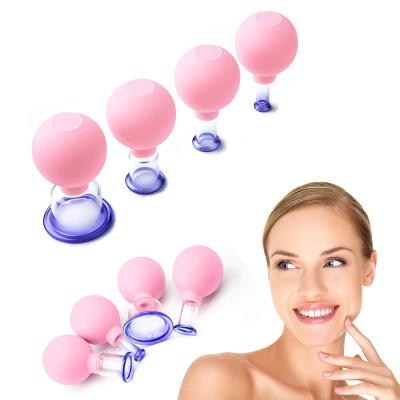 China 4 pcs Custom Medical Device Cuppings Set For Body Anti Cellulite Silicone Vacuum Massage Suction Cupping For Therapy for sale