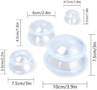 China Silicone Vacuum Suction Massage Cups With Cup Glasses for sale
