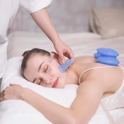 China 4 Cup Transparent Silicone Cupping Set For Chinese Cupping And Massage Therapy Set for sale