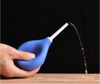 China Men Women Anal Douche Enema Silicone Rubber Suction Bulb With Lube for sale
