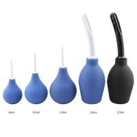 China Men Women Anal Douche Enema Silicone Rubber Suction Bulb With Lube for sale