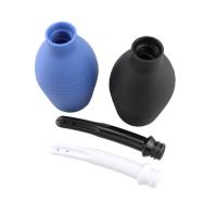 China Male Female Medical Silicone Rubber Enema Bulb Kit With Lube Rubber Suction Bulb Syringe for sale