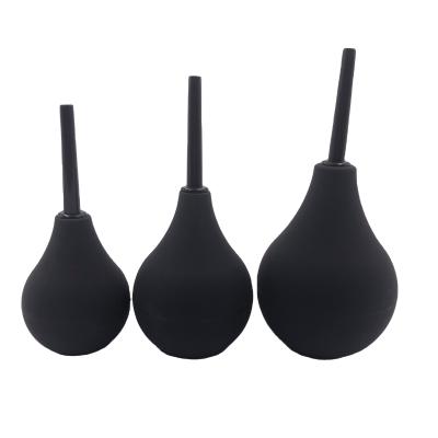 China Men Women Anal Douche Enema Silicone Rubber Suction Bulb With Lube for sale