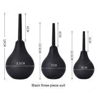 China Black Silicone Enema Bulb Kit 7.6oz with 19.7in Hose 4 Replaceable Nozzle for sale
