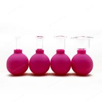 China 4pcs Non Irritation Smooth Wrinkles Silicone Glass Massage Cupping Cups Set for sale