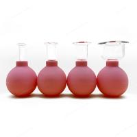 China 4pcs Non Irritation Smooth Wrinkles Silicone Glass Massage Cupping Cups Set for sale