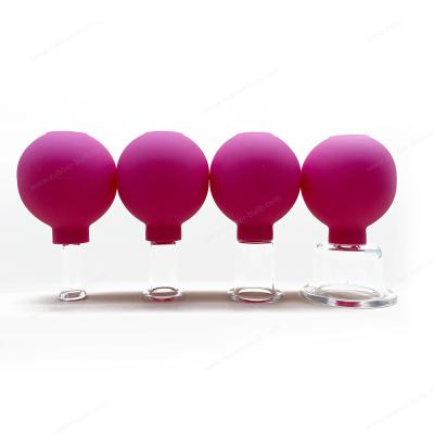China 2Pieces Glass Face Cupping Set-Silicone Vacuum Suction Massage Cups， Lymphatic Therapy Sets，Professional Grade Cupping for sale