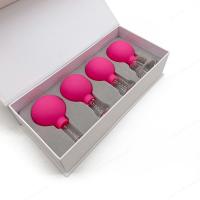 China 15 25 35 55mm Rubber Glass Massage Cupping Set Anti Cellulite Massage for sale