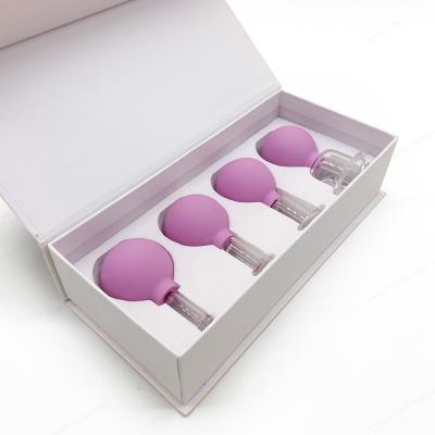 China 4pcs Anti Cellulite PVC Glass Suction Bulb Cupping Vacuum Cup Set Good Skin Care for sale