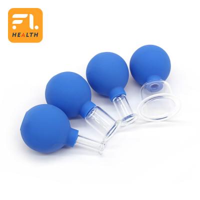 China 2 Pcs Silicone Massage Cupping Anti Cellulite Set Facial Vacuum Suction Cups Multiple Uses For Muscle Knee Pain for sale