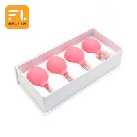 China 4 Pcs 15/25/35/55mm Cupping Facial Therapy Set Silicone Suction Massage Cup Vacuum Massage Cup To Anti Cellulite for sale