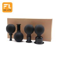 China 4 Pcs 15/25/35/55mm Cupping Facial Therapy Set Silicone Suction Massage Cup Vacuum Massage Cup To Anti Cellulite for sale