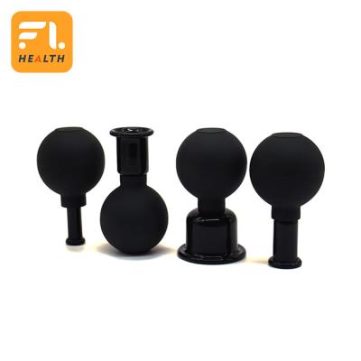 China 4 pcs Suction Silicon Facial Cupping Sets Vacuum Therapy Massage Cupping Anti Cellulite Silicone Face Cupping Cups for sale