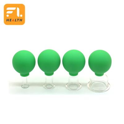 China A Set Of Four Different Size Silicone Cupping Cups Massage Vacuum Suction Cupping Cups For Body Face for sale