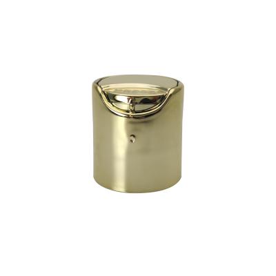 China Electroplated Golden PP 20mm Disc Top Cap For Plastic Bottle for sale