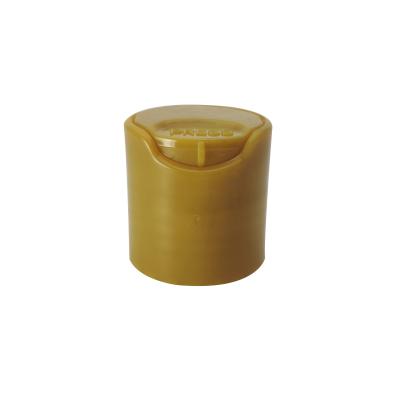 China Polypropylene 24mm Yellow Disc Top Cap For Shampoo Bottle for sale