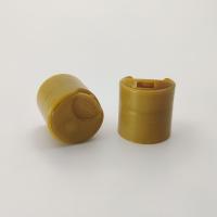 China Polypropylene 24mm Yellow Disc Top Cap For Shampoo Bottle for sale