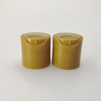 China Polypropylene 24mm Yellow Disc Top Cap For Shampoo Bottle for sale