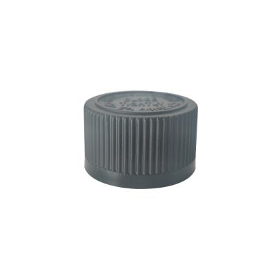 China Grey Plastic Screw Lock 28mm Child Resistant Cap For Medicine Bottle for sale
