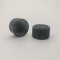 China Grey Plastic Screw Lock 28mm Child Resistant Cap For Medicine Bottle for sale