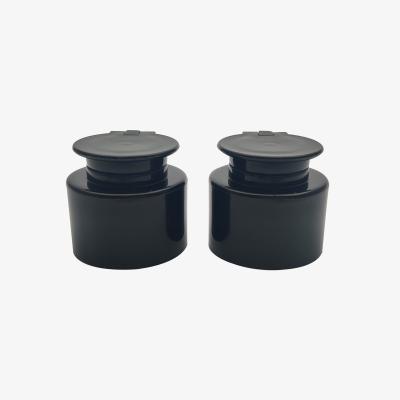 China Black PP 24 410 Disc Top Cap , Screw Lock Bottle Flip Top Lid for sale