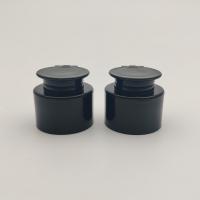 China Black PP 24 410 Disc Top Cap , Screw Lock Bottle Flip Top Lid for sale