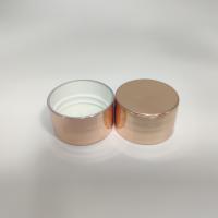China Electroplate Treatment 28mm Plastic Screw Cap For Fine Cosmetic Bottle for sale