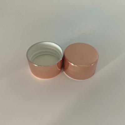 China Electroplate Treatment 28mm Plastic Screw Cap For Fine Cosmetic Bottle for sale