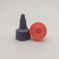 China Long Nozzle 24mm Red Plastic Screw Caps For Olive Oil Bottle for sale