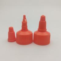 China Long Nozzle 24mm Red Plastic Screw Caps For Olive Oil Bottle for sale