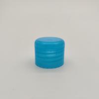 China Round Top 28/410 blue Plastic Flip Top Cap For Lotion Bottle for sale