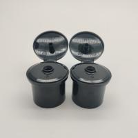China Round Black 4.2mm Hole Plastic Flip Top Cap For Skin Care Bottle for sale