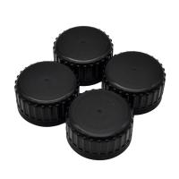 China Black Plastic Ribbed Closure 44mm Pilfer Proof Cap For Engine Oil Bottle for sale