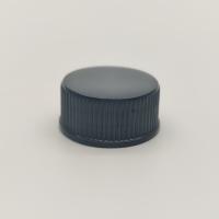 China Ribbed Wall 20/400 Black Plastic Screw Caps For Lotion Bottle for sale