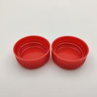 China Red Ribbed Closure 32mm Double Wall Cap With Screw Lock for sale