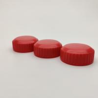 China Red Ribbed Closure 32mm Double Wall Cap With Screw Lock for sale