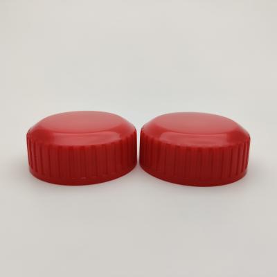 China Red Ribbed Closure 32mm Double Wall Cap With Screw Lock for sale