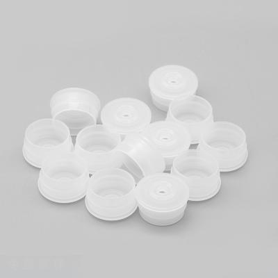 China Round Transparent PE 18.8mm Plastic Bottle Plug For Makeup Remover Bottle for sale