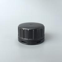 China 38mm Tamper Evident Lid , Non Dripping Black Plastic Cap for sale