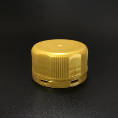 China Plastic PE Yellow 37mm Pilfer Proof Cap With Screw Lock for sale