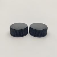 China Black Leakproof 24/400 Plastic Screw On Bottle Caps With Smooth Top for sale