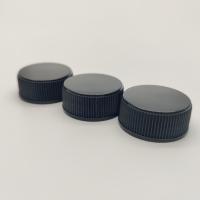 China Black Leakproof 24/400 Plastic Screw On Bottle Caps With Smooth Top for sale
