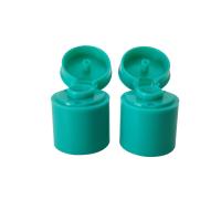 China Green PP 15/415 Plastic Bottle Flip Top Cap For Makeup Remover for sale