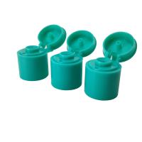 China Green PP 15/415 Plastic Bottle Flip Top Cap For Makeup Remover for sale