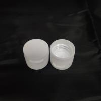 China White PP 20mm Flip Top Cap , Ribbed Closure Disc Top Closure for sale
