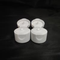 China White PP 20mm Flip Top Cap , Ribbed Closure Disc Top Closure for sale