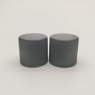 China Leakage Resistant Ribbed Wall Plastic Screw Cap For Syrup Bottle for sale